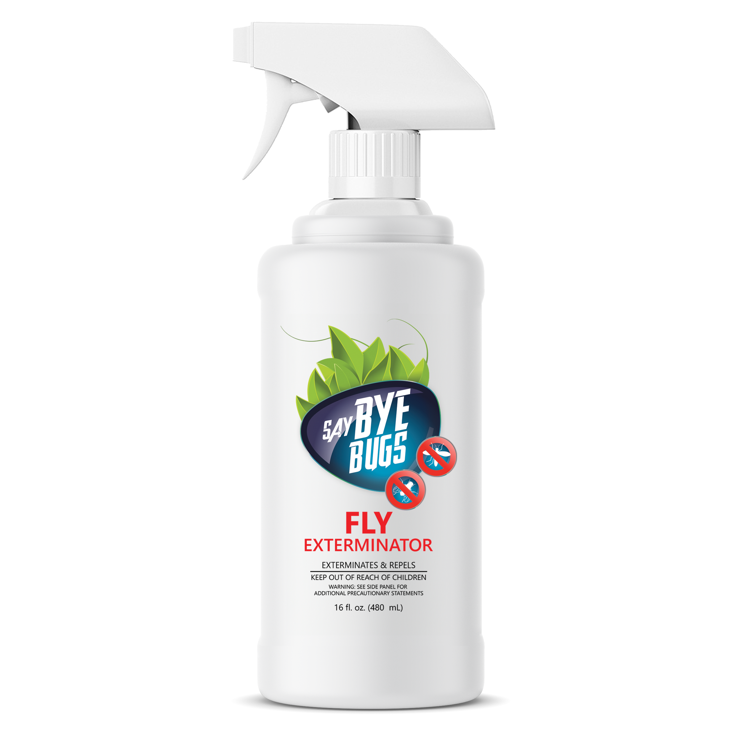 Say Bye Bugs Fly Extermination Spray. Kills and Repells Mosquitoes, Gn