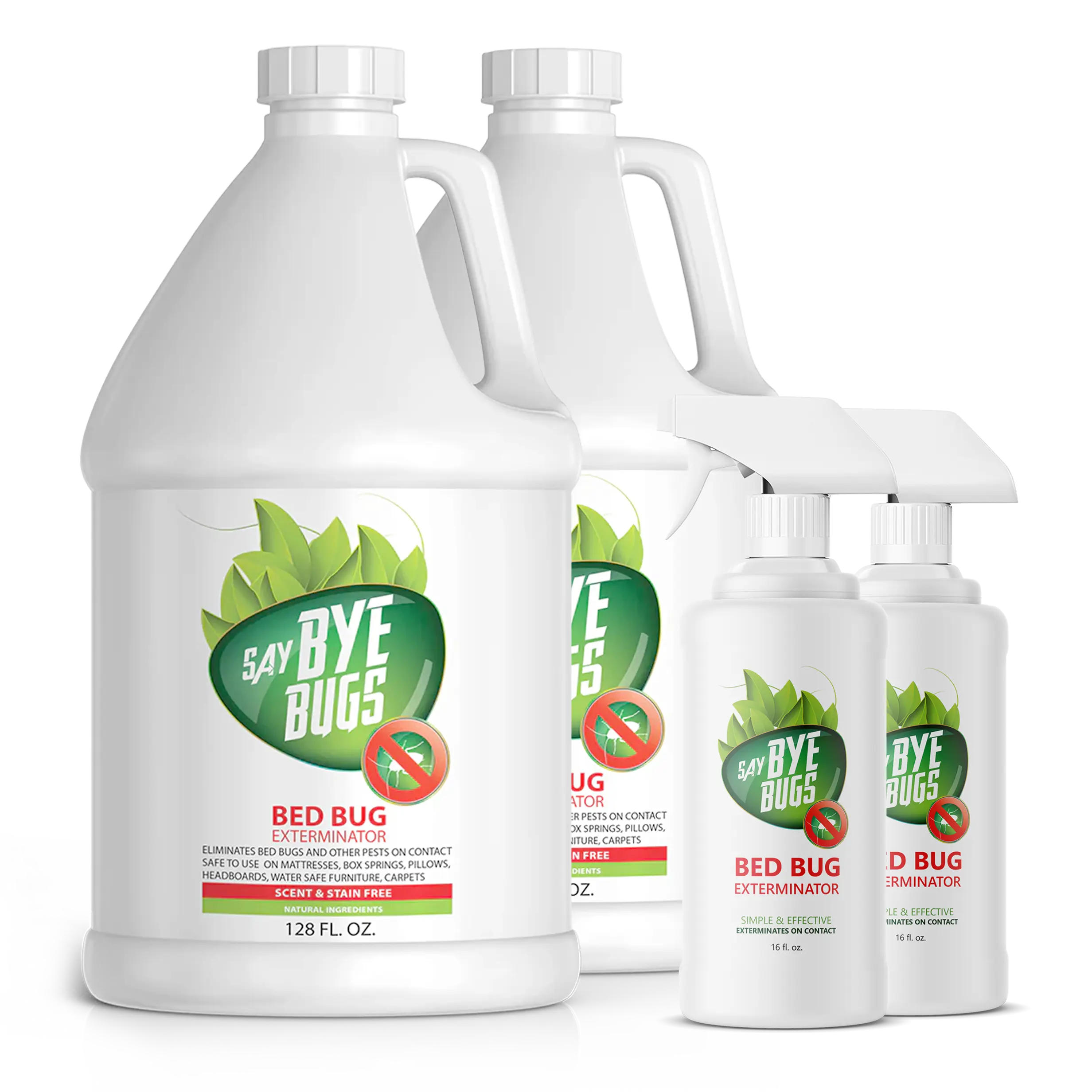 2-Gallon Refill + 2 Bottles Kit - 288oz ($0.55/oz) – Say Bye Bugs