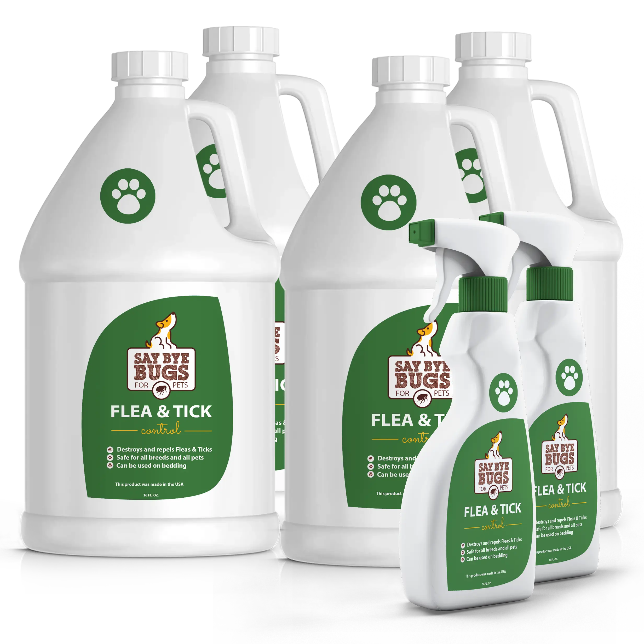 4 Gallon Refill 2 Bottles Say Bye Bugs Flea Extermination 544oz
